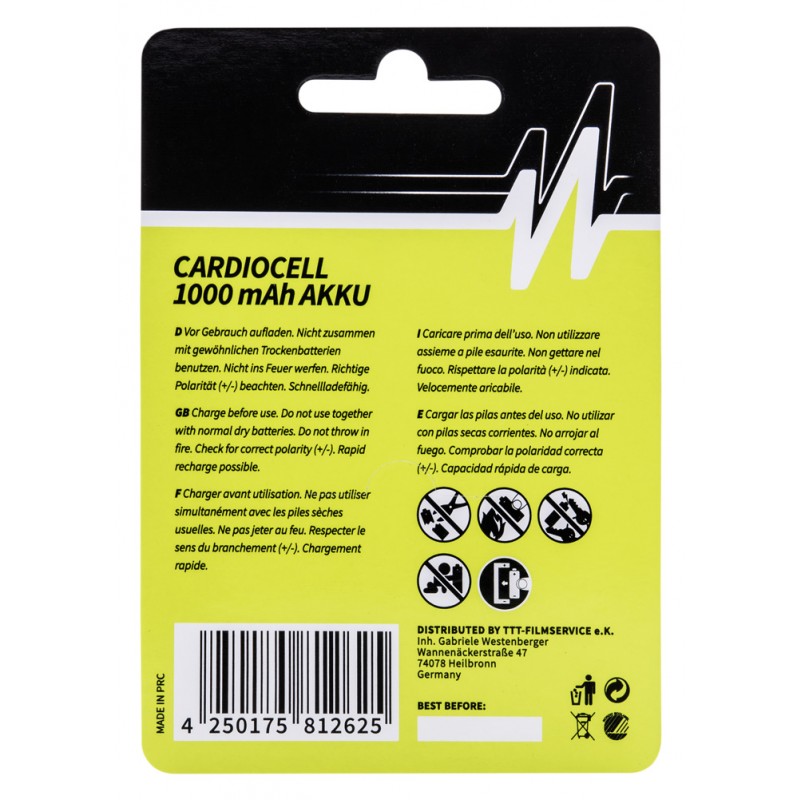 TTT-Filmservice GmbH - CARDIOCELL Micro-Akku Serie 1100 in 2er-Blister ...